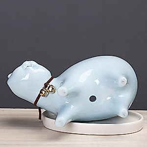 Vaguelly Succulent Pots Ceramic Planter Cat Ceramic Flowerpot Ceramics Plant Decorations Succulents Flower Pot Ceramic Succulent Planter Pots