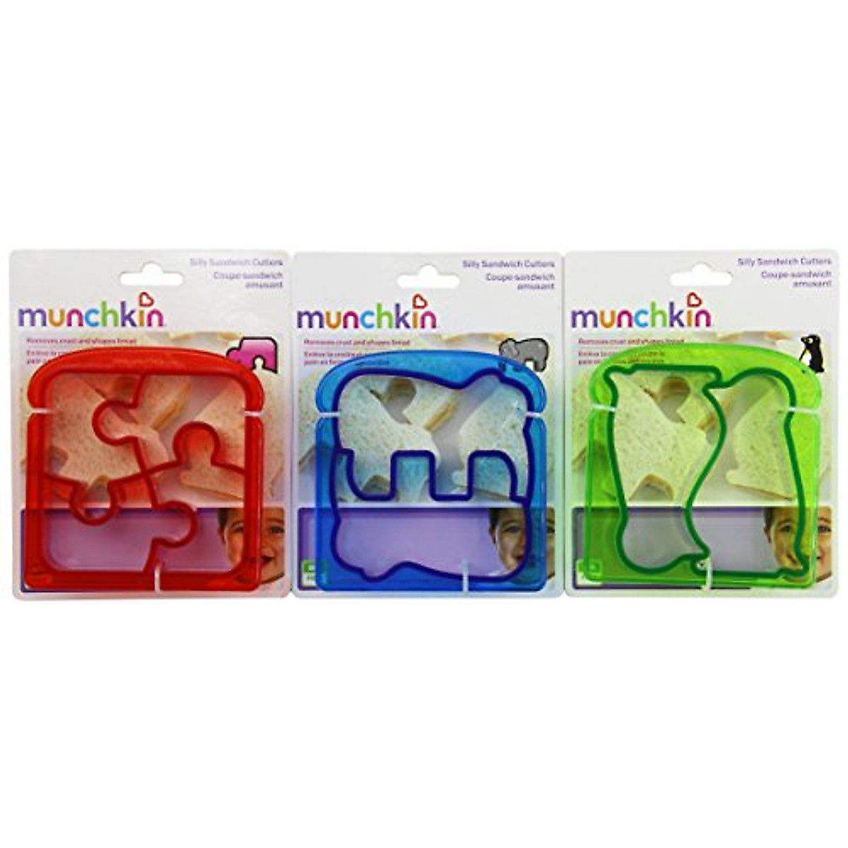 Munchkin Silly Sandwich Cutter Set, 3 count