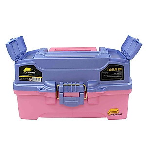 Plano 2-Tray Tackle Box with Dual Top Access, Periwinkle/Pink, One Size (620292)