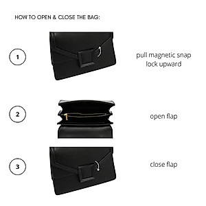 Scarleton Top Handle Purses for Women, Satchel Shoulder Bag Purse, Crossbody Bags for Women, Handbags for Women Mini, H208601 - Black