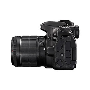Canon EOS 80D Digital SLR Kit with EF-S 18-55mm f/3.5-5.6 Image Stabilization STM Lens (Black) (Renewed)