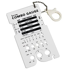 UPTTHOW Knitting Needle Gauge Spinning Control Card Multifunctional Combo Ruler for Spinners Yarn Measuring Tools WPI Guide Gauge Crochet Accessories