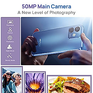 Ulefone Note 16 Pro | 2023 | Unlocked Cell Phone, Android 13, Octa-core 16GB + 128GB, 6.52" Screen Phones Unlocked, 50MP Dual Camera, 4400mAh Battery, Dual 4G, Fingerprint Unlock, OTG, Black