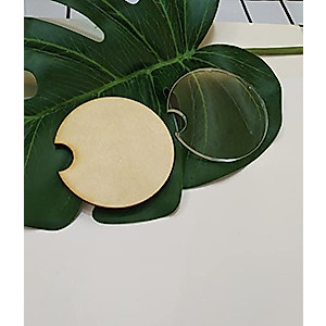 Set of 10 DIY Car Coaster Acrylic Blanks, Tumbler Topper Acrylic Blanks for DIY Coaster Car Kitchen Living Room Office (Clear)