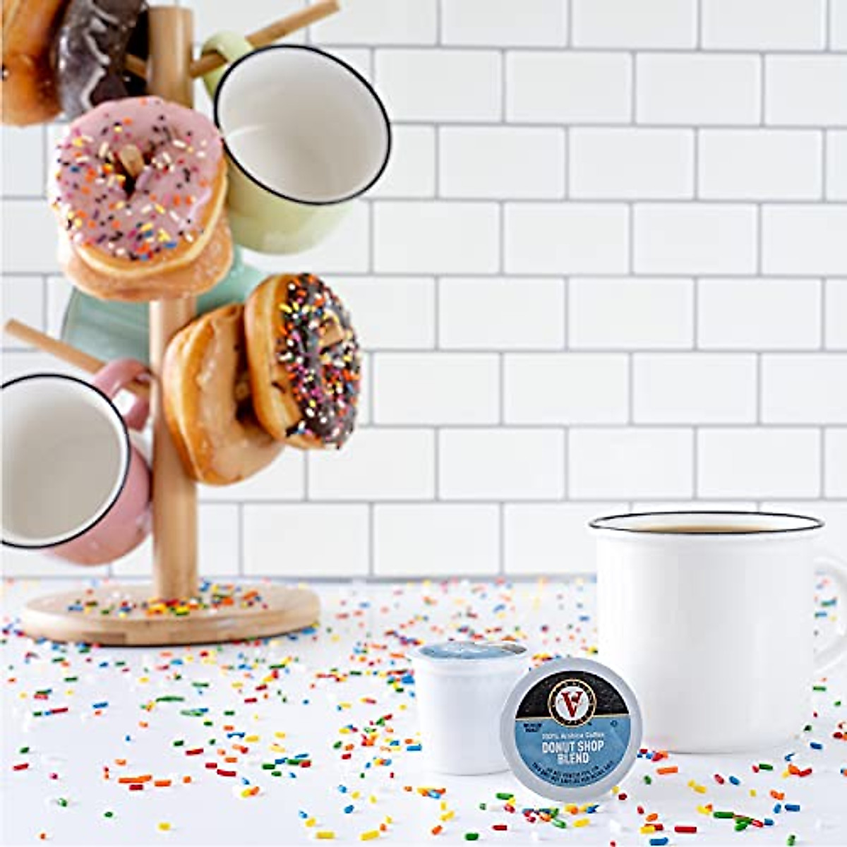 Victor Allen's Coffee Donut Shop Blend, Medium Roast, 80 Count, Single Serve Coffee Pods for Keurig K-Cup Brewers