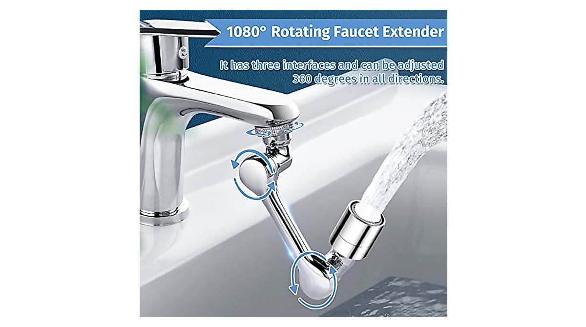 Rotatable Faucet Extender for Effortless Cleaning