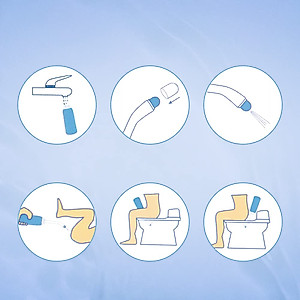 Glavarow Portable Travel Bidet Collapsible & Expandable Handheld Personal Bidet 550ml Perineal Bottle for Postpartum Care/Personal Hygiene Cleaning(Blue)