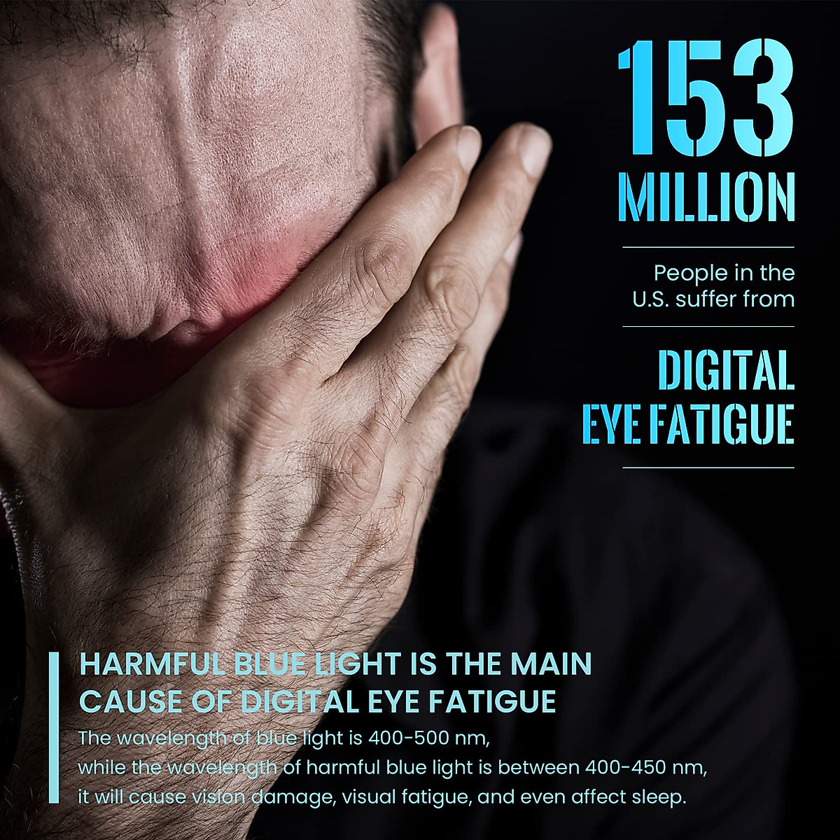 racico Computer Blue Light Blocking Glasses Blue Light Glasses Men Women, Anti Blu-Ray Clear Gaming Glasses Lenses