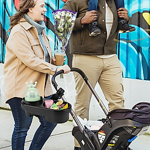 Accmor 2 in 1 Stroller Cup Holder with Snack Tray, Universal Stroller Tray Snack Catcher Drinks Holder, Stroller Snack Tray Ideal for Mom and Baby