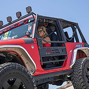 ARIES AR15009 Black Aluminum Front Jeep Wrangler JK Tube Half Doors