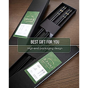 YUNDUOJIA Glass Fiber Chopsticks-Reusable Japanese-style, Chinese-style and Korean-style Chopsticks, Dishwasher-safe, ï¼ˆ2 Pairs Gift Setï¼‰