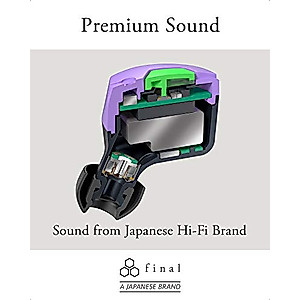 Final Audio True Wireless Earbuds Bluetooth Headphones with Charging Case. Earphones with Built-in Mic and Hands Free Touch Controls for iPhone & Android. Evangelion (Red)