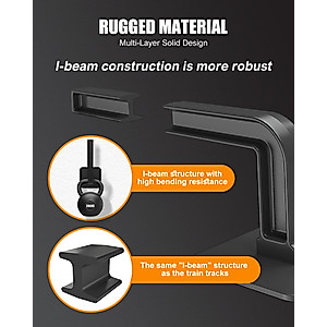 Sunfanie Hat Rack for Hat Storage (4-Pack), Multi-Purpose Hat Organizer, Strong Adhesive Hat Hooks for Wall Hat Organizer for Baseball Caps, Two Mounting Options Hat Hook, Black