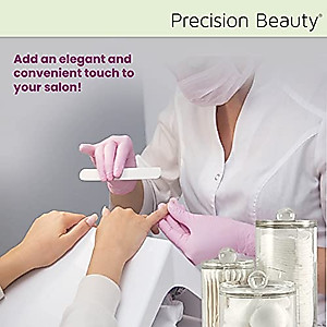 Bathroom Organizer Unit by Precision Beauty | Multi-Purpose Cabinet Organizer and Bathroom Storage | Modular 3-Section QTip Holder, Vanity Organizer and Toiletries Dispenser