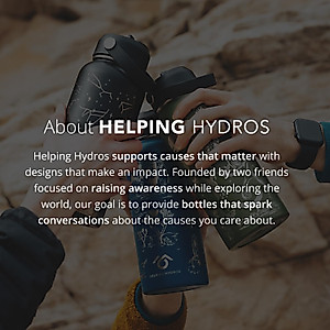 Helping Hydros National Parks Water Bottle with Straw Lid | 32 oz Engraved Stainless Steel Insulated with Strap | National Parks Themed