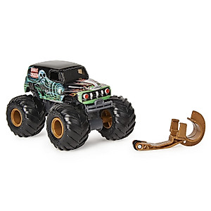 Monster Jam 2021 Spin Master 1:64 Diecast Monster Truck with Wheelie Bar: Retro Rebels Grave Digger