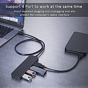 USB 3.0 Hub, VIENON 4-Port USB Hub USB Splitter USB Expander for Laptop, Xbox, Flash Drive, HDD, Console, Printer, Camera,Keyborad, Mouse