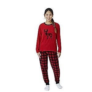 Eddie Bauer Matching Family Holiday Pajama Set – Christmas Morning Holiday Card Pajamas – Men, Women, Kids, Infant Toddler, Size X-Large, Red