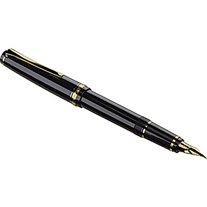 PILOT Namiki Falcon Collection Fountain Pen, Black Barrel with Gold Accents, Soft Fine Nib (60152)