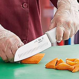7 Santoku Knife White Handle, Choice Knives Kitchen High Carbon 7 Inch Santuko Stainless Steel Dishwasher Safe Perfect For Cutting, Slicing, Dicing, Mincing, Or Chopping Asian knives