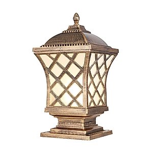WENZIFI Outdoor Column Lights Modern Pillar Lights IP65 Waterproof Outdoor Post Lights E26 Aluminum Fence Column Lamp Fixtures for Villa Garden Park Lighting Pillar Lamps