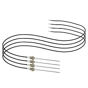 MCAMPAS Set of 4 PCS Spark Igniter with M10x1 Threaded Universal Ceramic Electrode Ignition Plug Wire 36", Fit for Gas Fireplace & Oven & Heater & Kitchen Igniter…