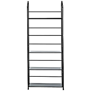 Unbrand Black 5 Tier Metal Bookshelf Rack,