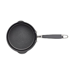 Anolon Advanced Hard Anodized Nonstick Sauce Pan/Saucepan with Straining and Lid, 2 Quart, Graphite