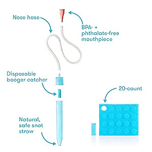Frida Baby Nasal Aspirator NoseFrida the Snotsucker with 24 Extra Hygiene Filters