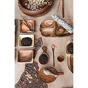 Creative Co-Op DF3141 Divided 3-Section Wood Serving Tray, Brown