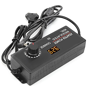 Power Supply Adapter, Power Regulator Adapter Input AC 110-240V Output DC 9‑24V 5A Adjustable Power Switching (US Plug)