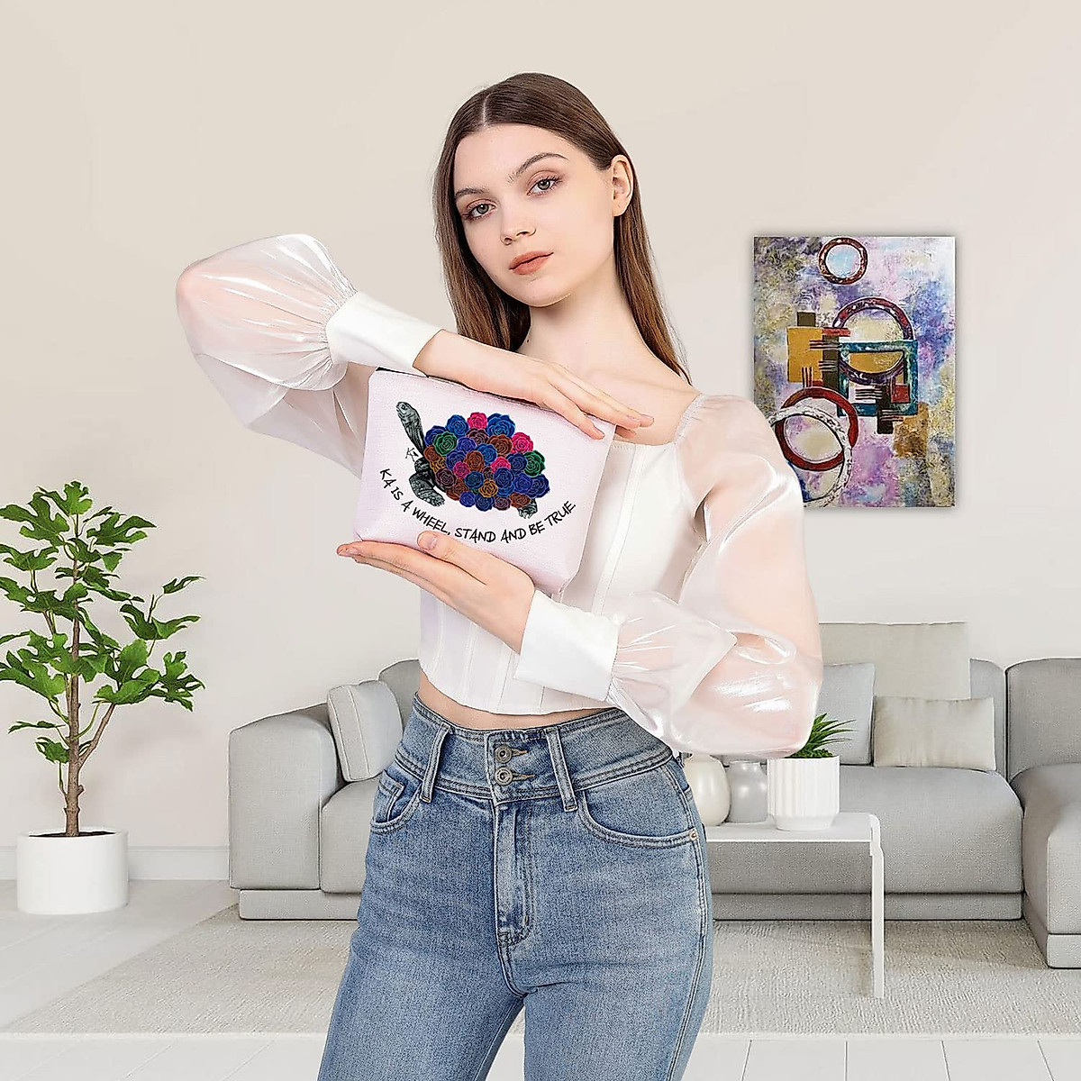 BDPWSS Ka Is A Wheel Stand And Be True Makeup Bag Book Lover Gift Bookworm Gift Book Themed Gift Dark Tower Gift (Wheel Be True)