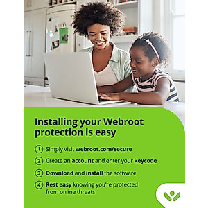 Webroot Internet Security Plus with Antivirus Protection | 3 Device | 1 Year Subscription | PC/Mac