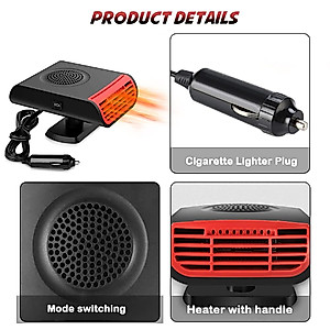 UMUACCAN Car Heater,2024 New Upgrade 12V 150W Car Heater,Portable Car Heater and Defroster,Car Heater that Plugs Into Cigarette Lighter,Window Defroster for Car, SUV, Trucks