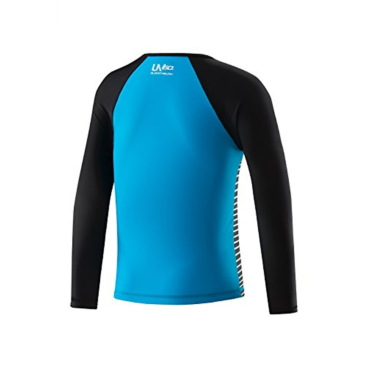 Speedo Girls' Raglan Long Sleeve Rashguard, Pop Blue, Medium