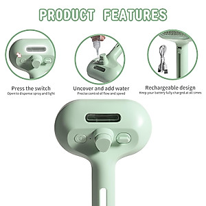 susu & wuwu Spray Cat Brush for Shedding - Water Brush for Cats and Dogs - Pet Hair Removal Comb - Steamy Cat Brush - Sky Blue