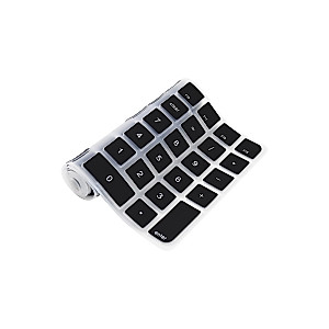 Boaulee Silicone Keyboard Cover Skin for Magic Keyboard with Touch ID and Numeric Keypad Model A2520 2022 Sudio and for iMac 2021 24 inch M1 chip US Layout Anti-Dust Keyboard Protector (Black)