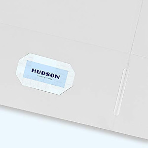 AVERY Two Pocket Folders, Holds up to 40 Sheets, Business Card Slot, 25 White Folders (47991)