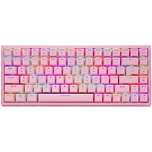 CQ84 Wireless Mechanical Keyboard 60%, Wired Bluetooth Gaming Keyboard, Brown Switches, RGB Backlit, Compact 84 Keys, for Windows Computer, Smartphone, Mac, Gamer, Office