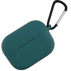 ATUAT AirPods Pro 1st/2nd Generation Case Cover, Protective Silicone Skin Accessories with Keychain for Women Men for Apple AirPods Pro 2019/2022 Charging Case,Front LED Visible-Midnight Green