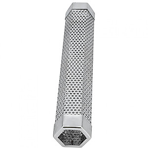 BWLZSP Portable 12in Stainless Steel BBQ Smoker Tube Barbecue Accessory for Electric Gas Charcoal Grill Smokers, Smoker Tube BBQ Smoker BBQ Smoker Tube(Hexagonal)