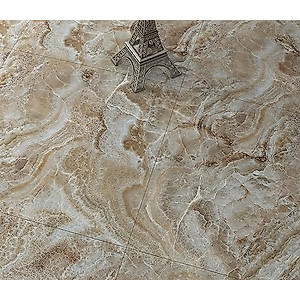 auxua Peel and Stick Floor Tile 12 Pcs Crack-Like Marble Vinyl Flooring 12"x12" Durable Waterproof Non-Slip Granite Vinyl Tiles Self Adhesive Removable for Kitchen Living Room Bedroom Bathroom