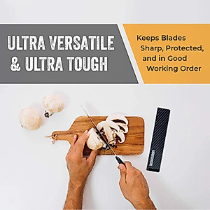 Uberschnitt's Chef’s Knife Guard Set, Professional 2-piece Non-Scratch Felt-Lined Culinary Knife Organizer and Cover Travel Kit for Chefs(2-Piece Knife Edge Gaurd Set)