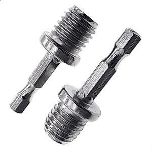 HUIFACAI 2 Pcs/Set M14 Hexagon Connecting Rod Adapter Drill Chuck 1/4 Connecting Rod Stainless Steel Parts 1/4 Connecting Rod Adapter Drill Chuck M14 2x Stainless Steel