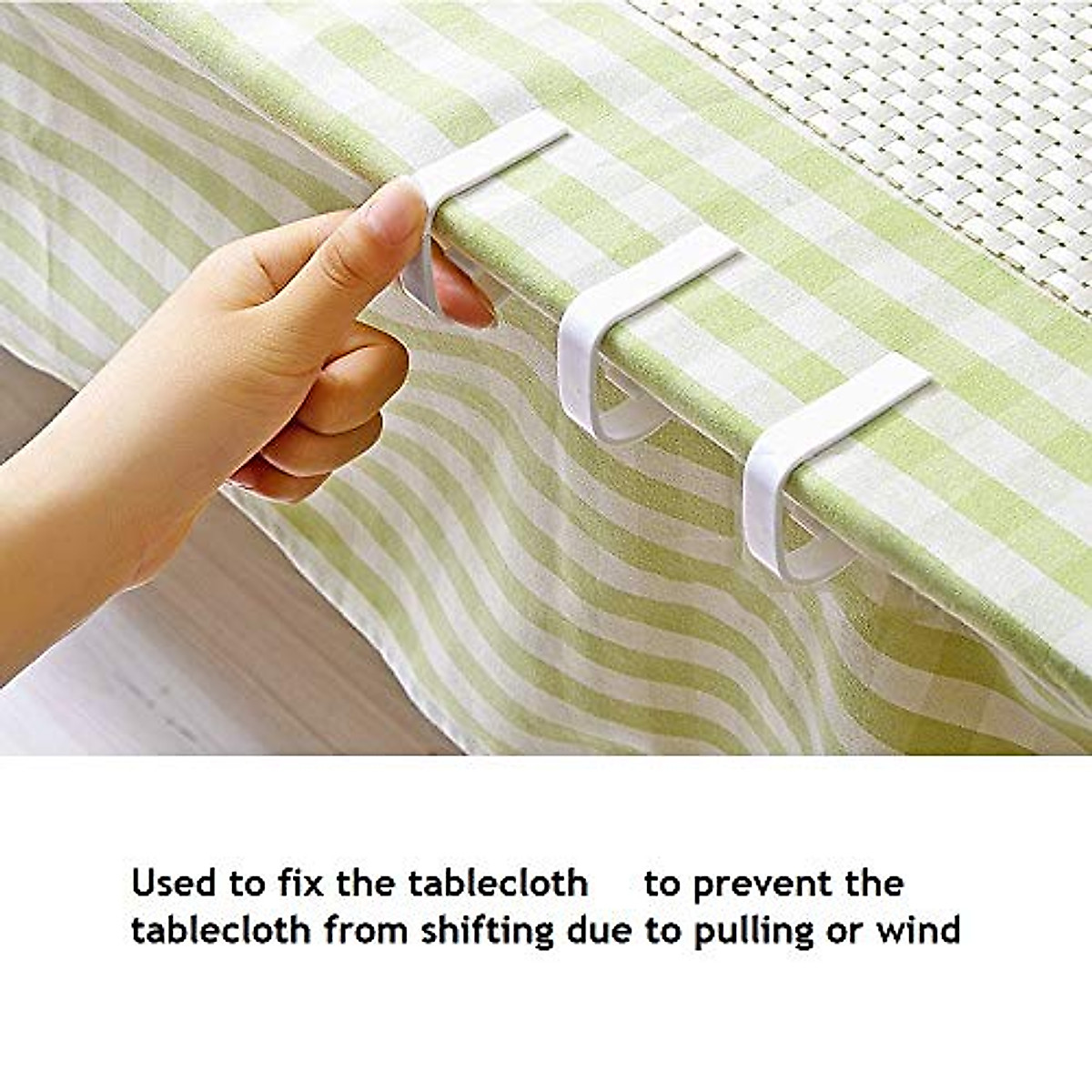 Panykoo Plastic Tablecloth Clip, Used for Restaurant Banquet Wedding Graduation Party and Outdoor Picnic Table Cloth Fixing (4 PCS)