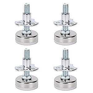 HanKun Adjustable Furniture Leveling Feet Furniture Leveler Tee Nut Kit 3/8-16 Inch Thread Size, Heavy Duty Furniture Legs for Cabinets or Tables to Adjust Height of Legs(Set of 4)