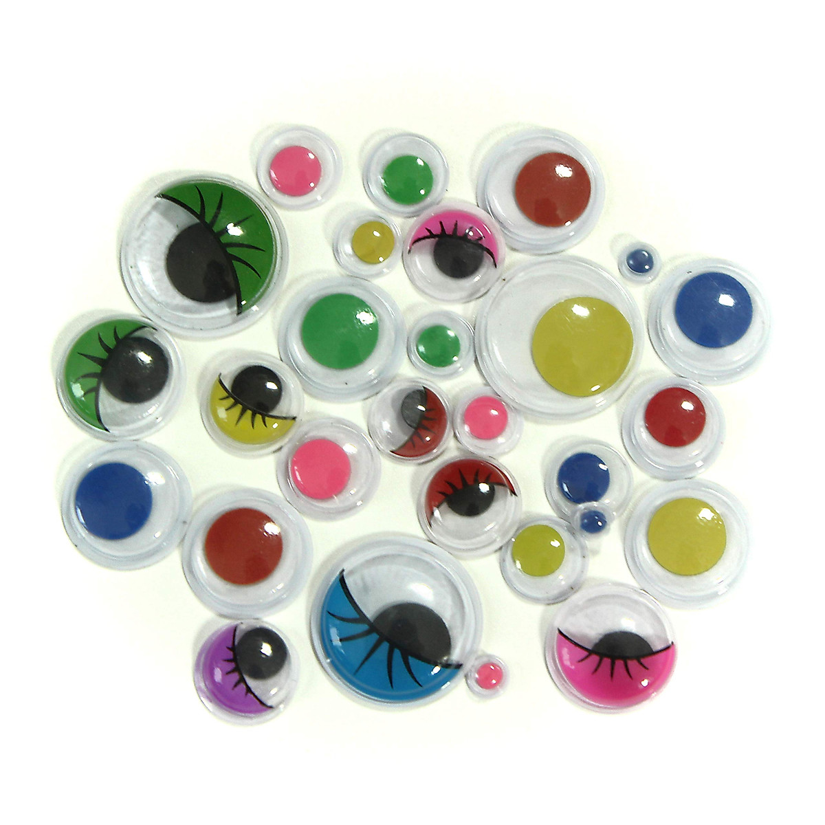 ALLinONE Mixed Black Wiggle Googly Eyes with Self-Adhesive for Classroom DIY Scrapbooking Crafts Toy Accessories (Multicolor 300pcs)