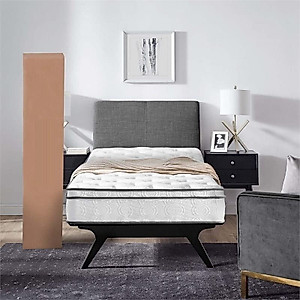 Allora 8" Narrow Twin Memory Foam Narrow Twin Mattress with Individually Encased Coils in White