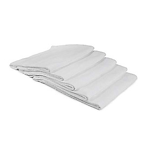 [Buffmaster] Microfiber Polish and Buffing Towel (16 in. x 16 in., 400 GSM) - 5 Pack (White)