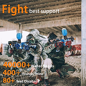 Electric Gel Ball Blaster, High Speed Automatic Splatter Ball Blaster with 40000+ and Goggles, JIFTOK Rechargeable Splatter Ball Toys for Outdoor Activities Shooting Game Party Favors-Blue